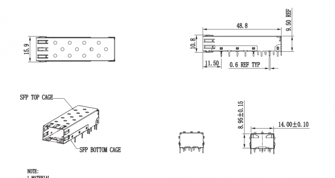 74737-0010 原装兼容光纤模块 LP11F012